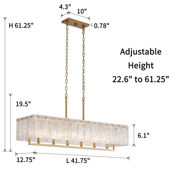 Mercer41 Harlune 6 - Light Rectangle Chandelier & Reviews | Wayfair